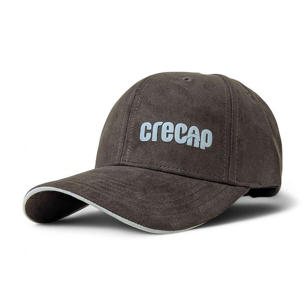 Crecap Chocolate Suede Cap Grey Print - CreCap